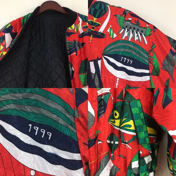 Vintage | Jackets & Coats | Vintage 999 Colorful Bomber Jacket | Poshmark